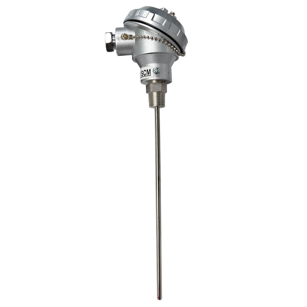PT-100-10 SCM — TERMO-RESISTENCIA PT100 3 HILOS 1/4X10 , C/CONECTOR 1/2 ...